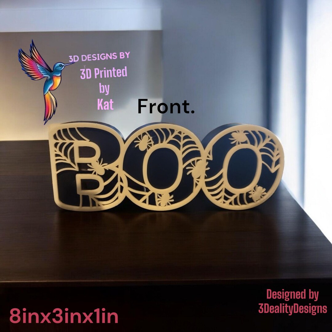 3D Printed BOO Sign. Display Decor - Etsy