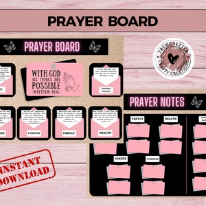 Printable Prayer Vision Board-pink | Scriptural Guidance & Growth ...