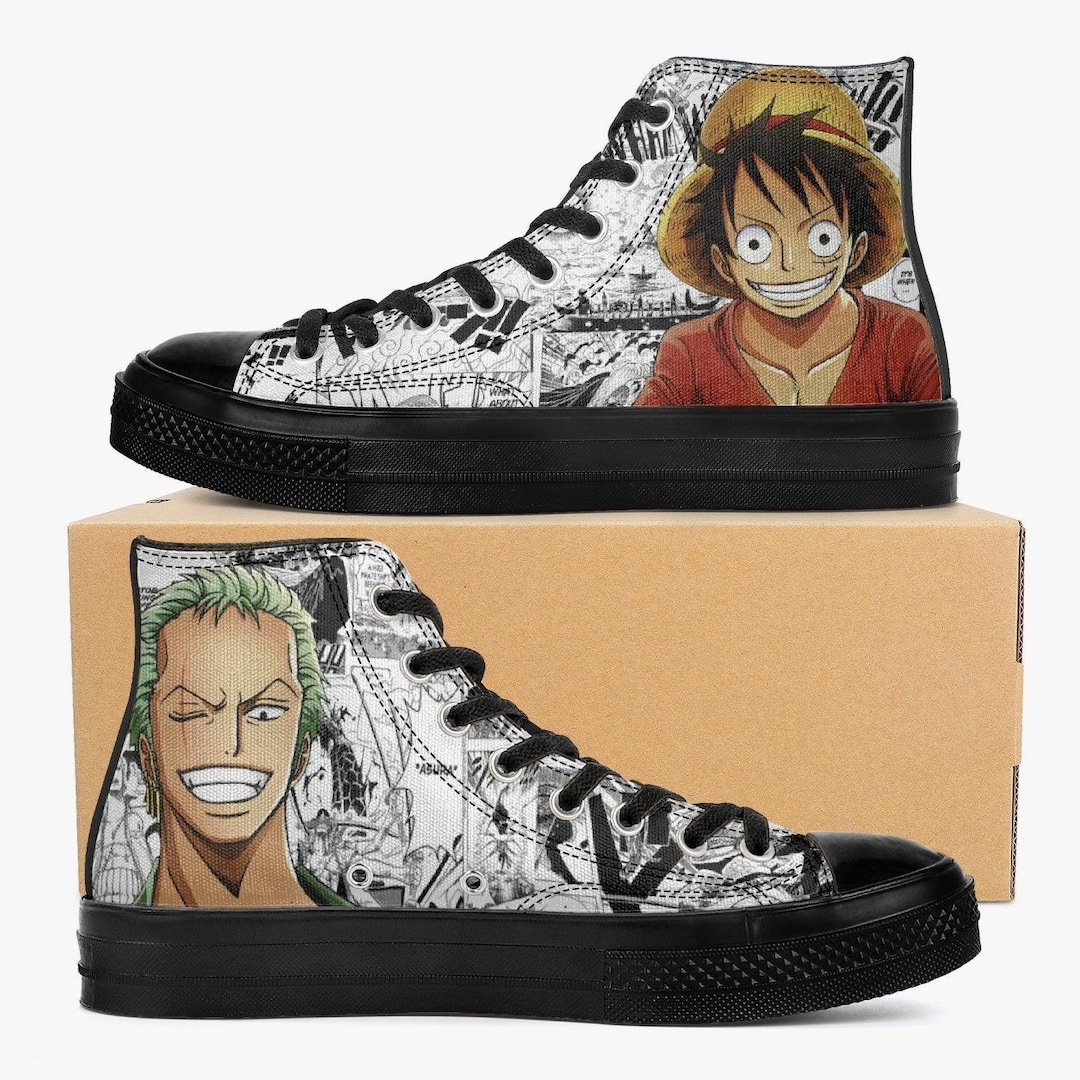 One Piece Luffy X Roronoa Zoro A-star High Anime Shoes - Etsy