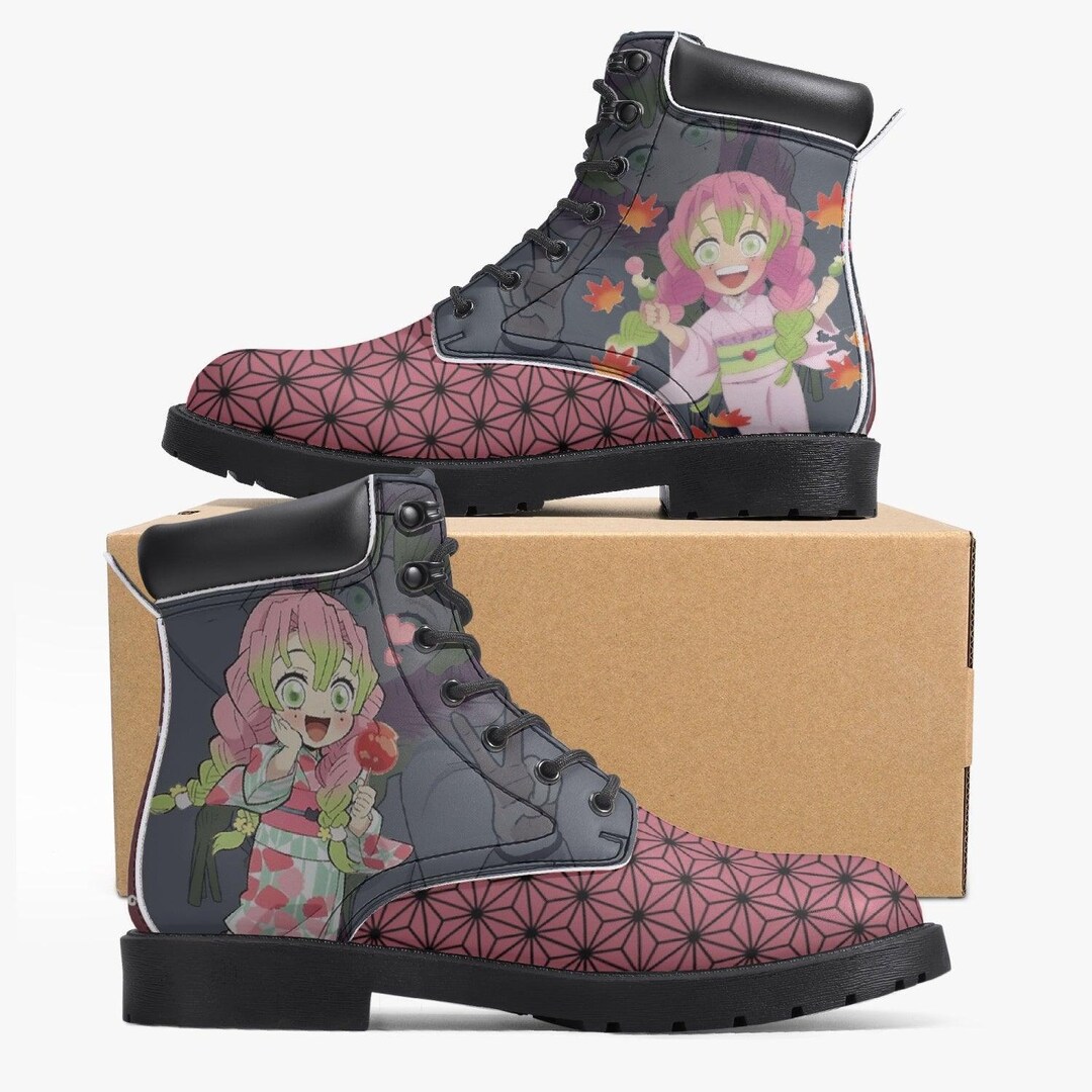 Demon Slayer Mitsuri Kanroji Casual Leather Boots Anime Shoes - Etsy