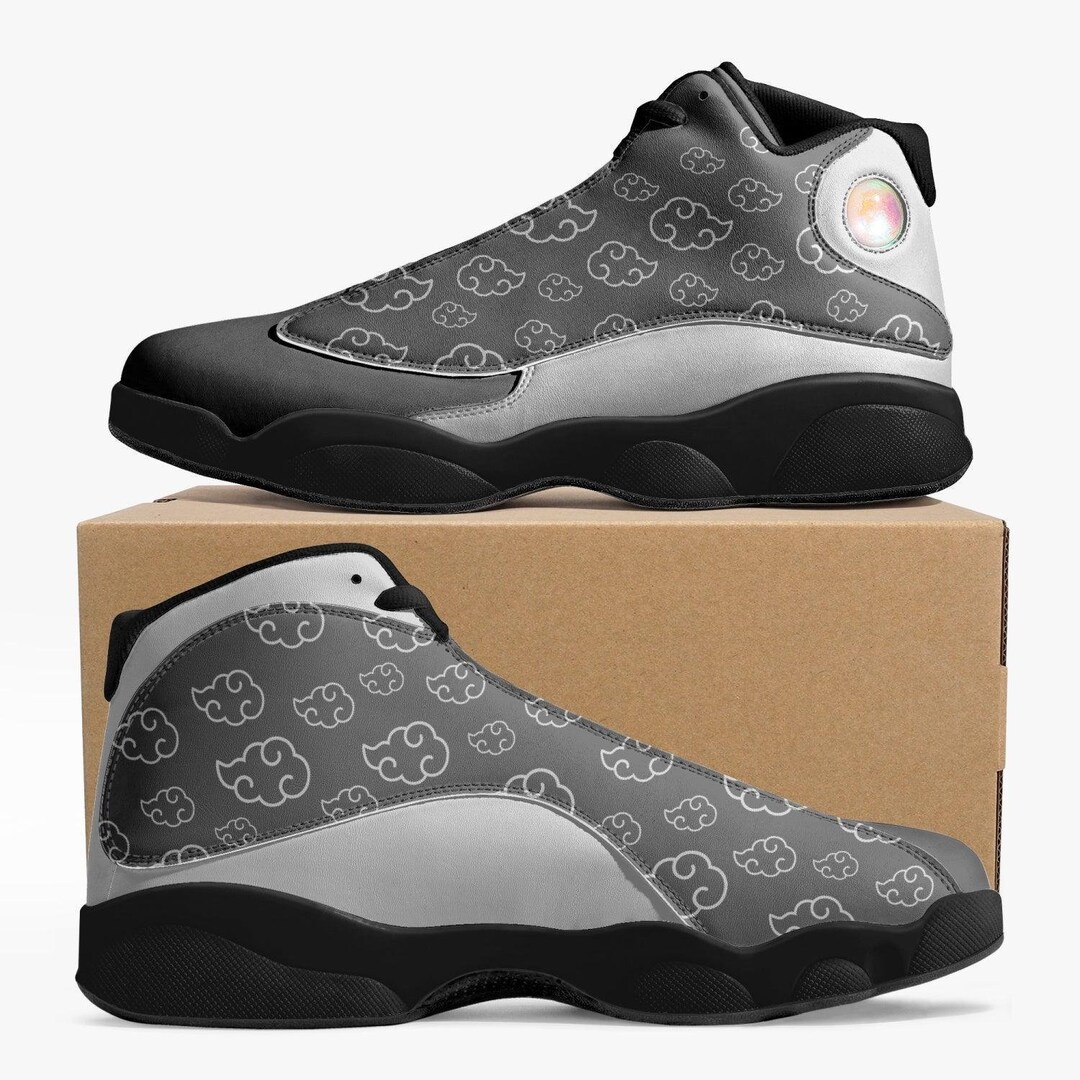 Naruto Shippuden White Akatsuki Black/white JD13 Anime Shoes - Etsy