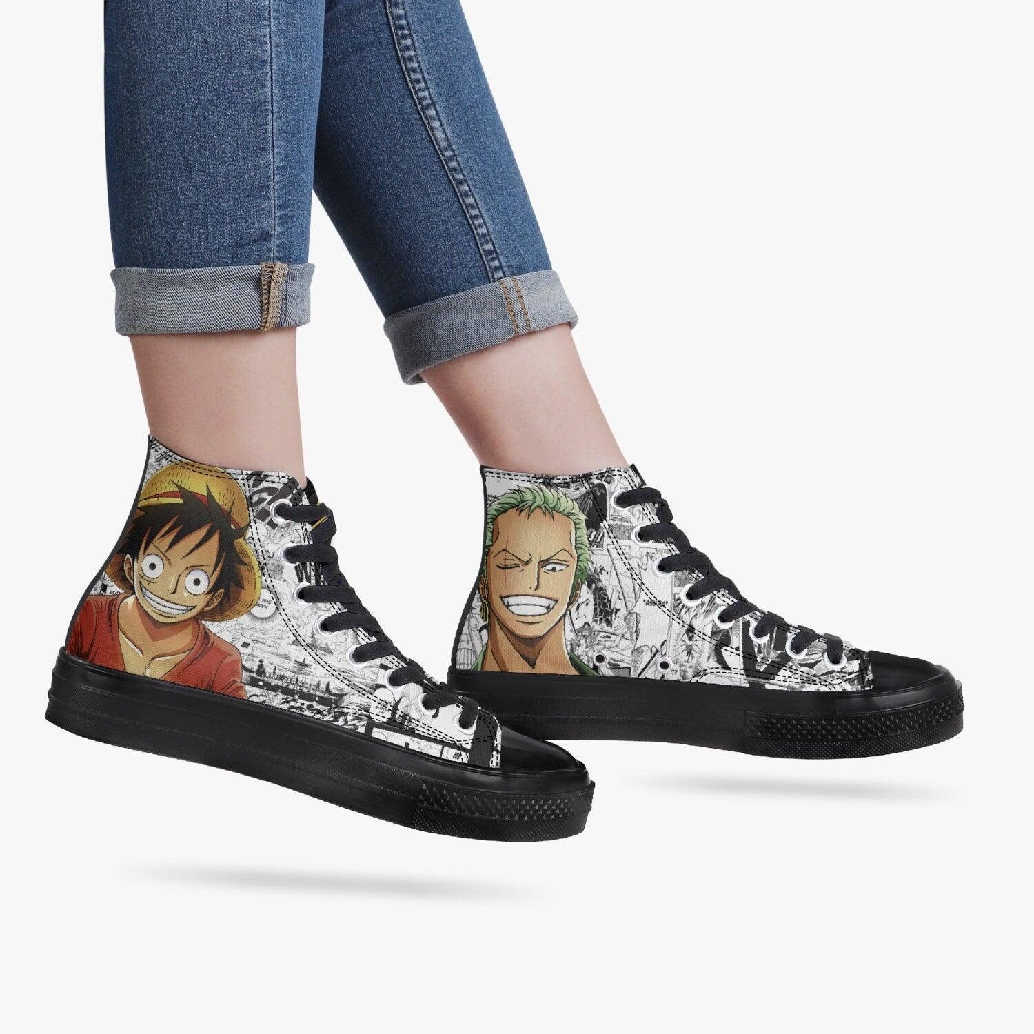 One Piece Luffy X Roronoa Zoro A-star High Anime Shoes - Etsy