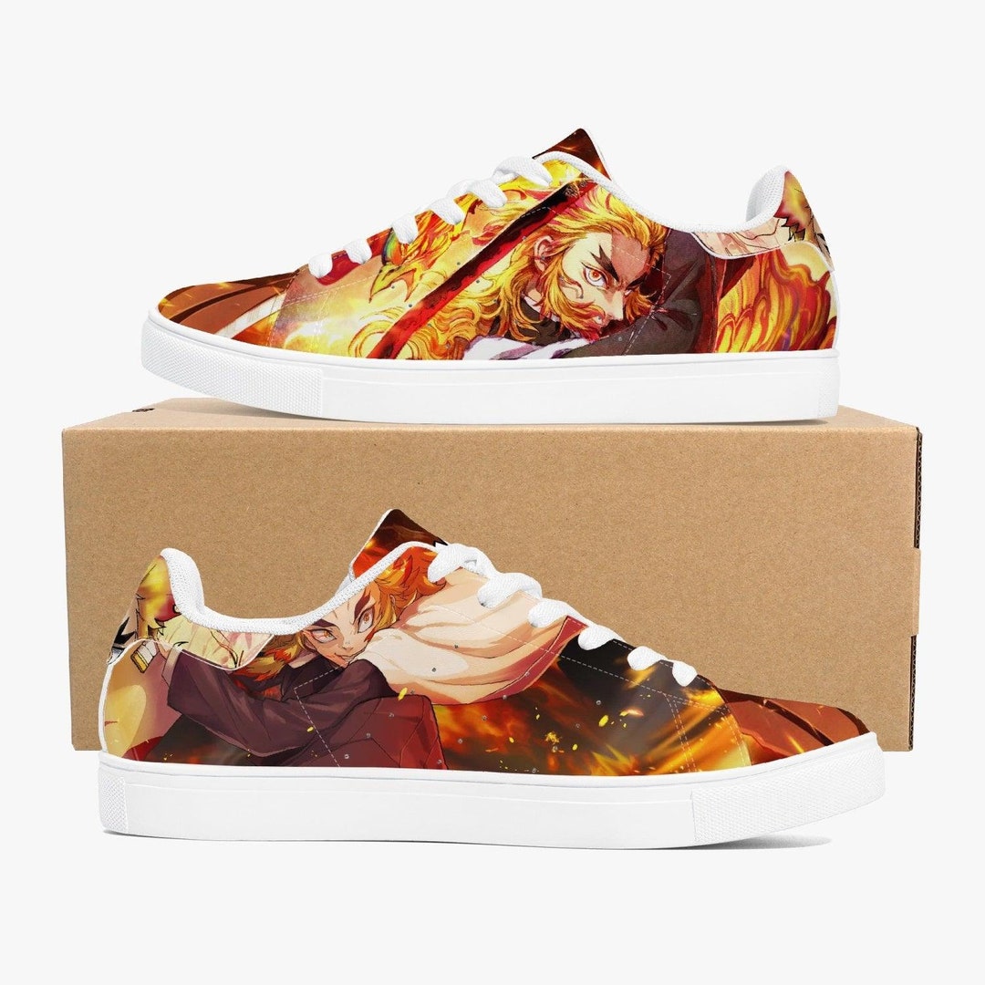 Demon Slayer Kyojuro Rengoku Skate Anime Shoes - Etsy