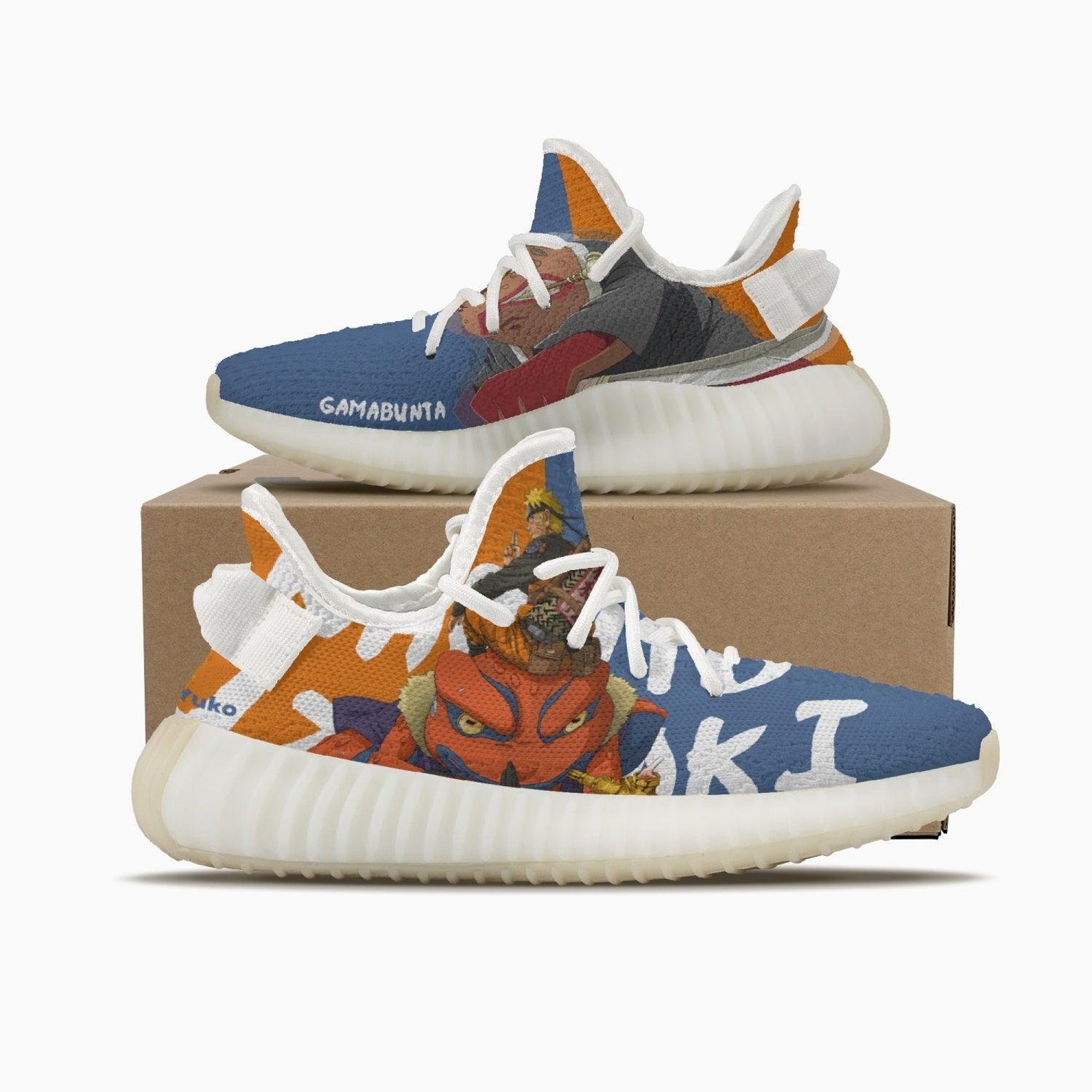 Naruto Shippuden Naruto Uzumaki YZ White Anime Shoes - Etsy
