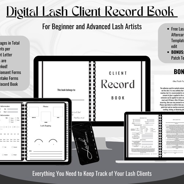 Lash Client Record - Etsy