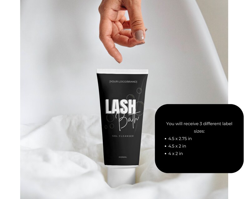 Lash Shampoo Label Template - Etsy