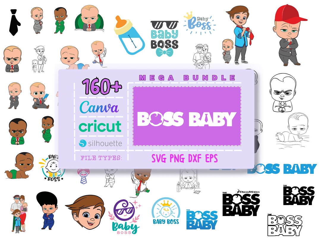 Boss Baby Svg-Png Clipart / Dxf Eps / Anime Silhouette SVG / Personaje ...