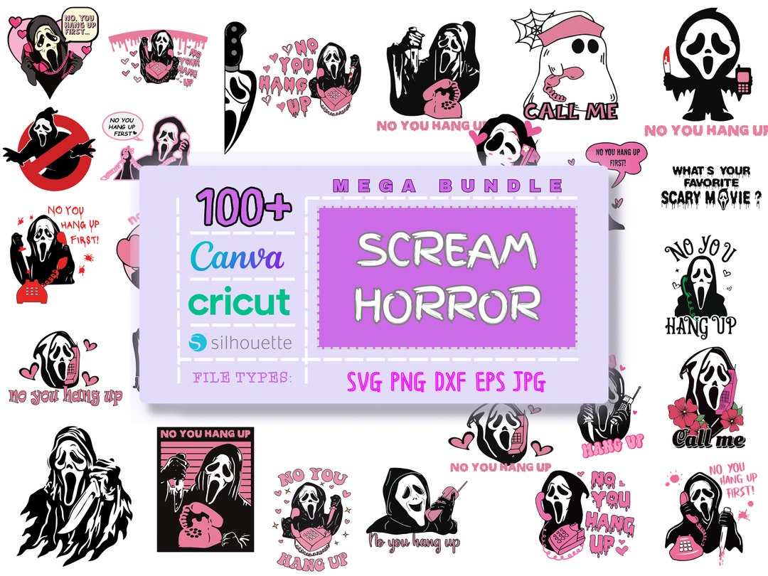 Scream Svg Bundle, Ghost Face Svg, Scream You Hang up SVG, Scream Ghost ...