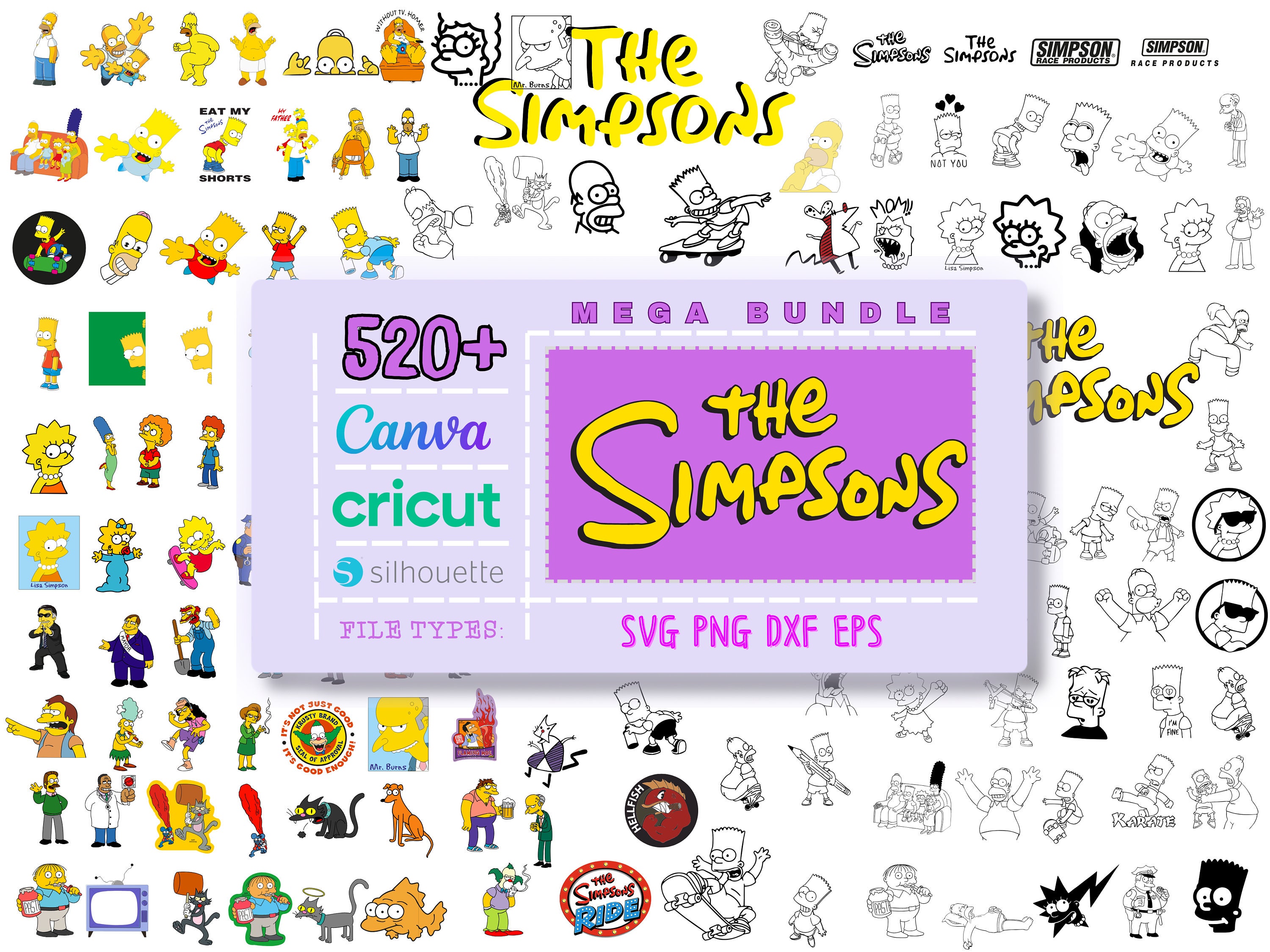 The Simpsons Svg Bundle, Files for Cricut the Simpsons SVG the Simpsons ...