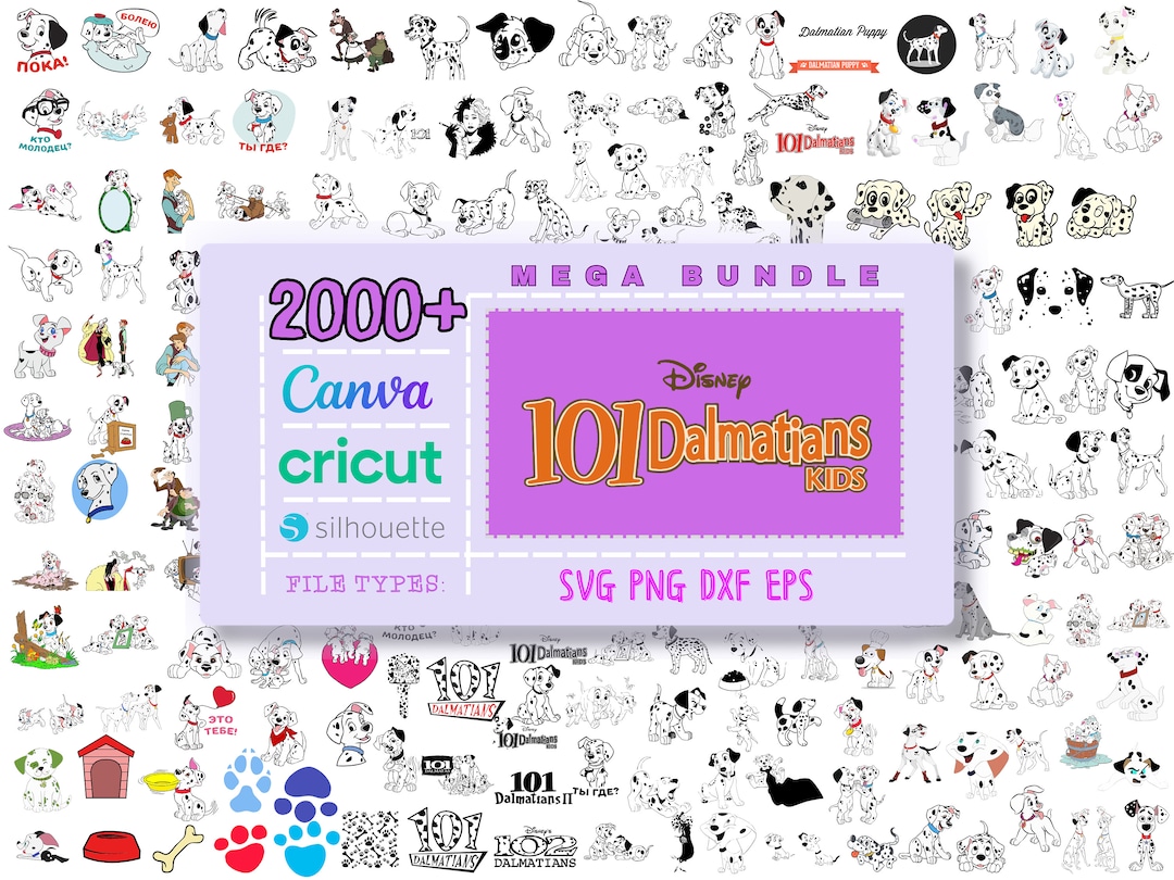 101 Dalmation MEGA Bundle Svg, 101 Dalmation Svg, 101 Dalmation Cricut ...