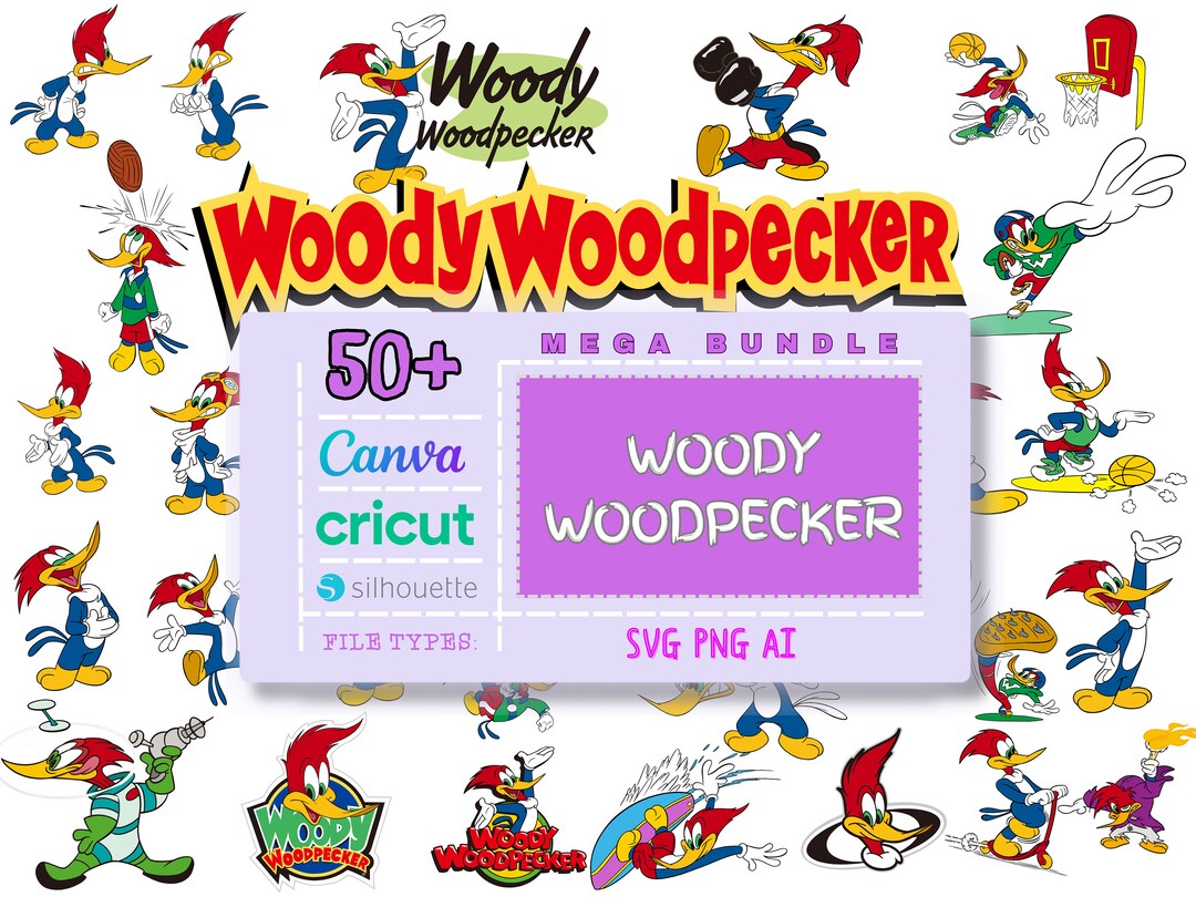 Woody Woodpecker Svg Bundle, Svg Png Ai Bundle, Cartoon Bundle - Etsy