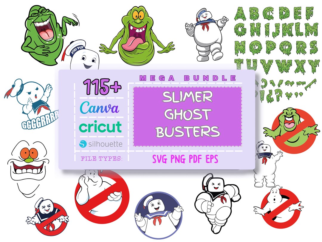Ghostbusters Svg , Slimer SVG Bundle Vector Slimer Ghost Design Svg ...