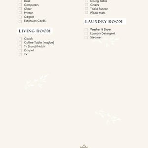 Household Essentials Checklist INSTANT DOWNLOAD - Etsy
