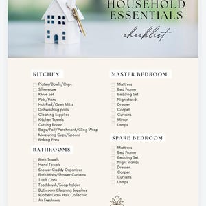 Household Essentials Checklist INSTANT DOWNLOAD - Etsy