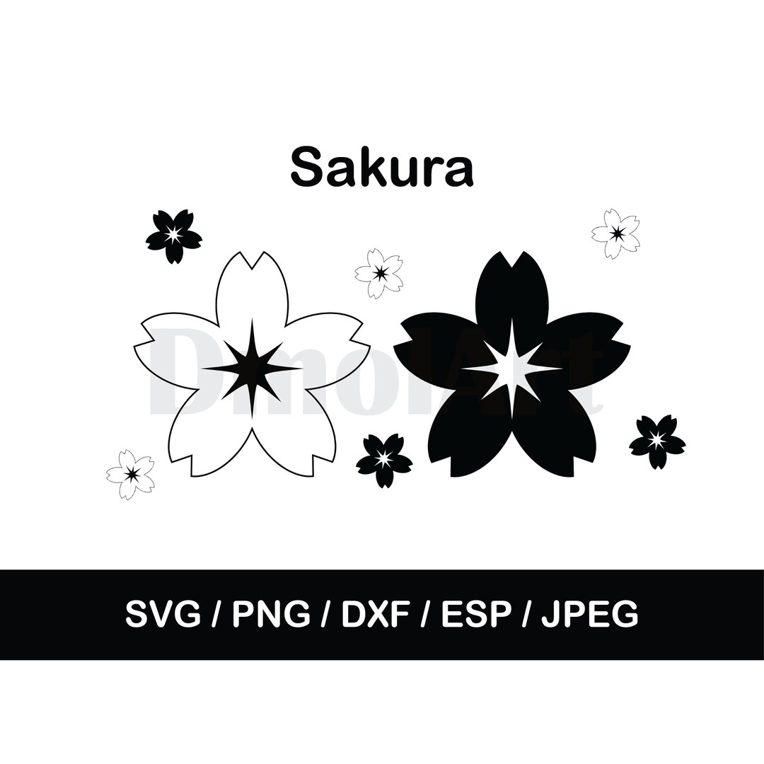 Sakura SVG Files Sakura PNG Files Sakura Cut Files Sakura Clip Art ...