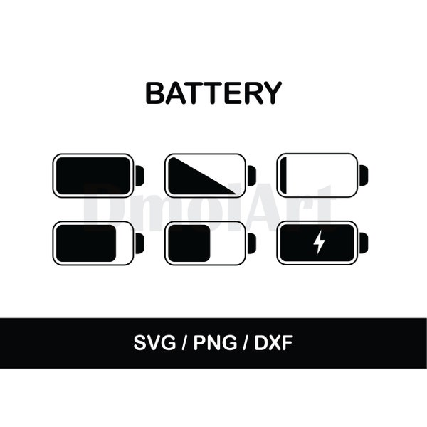 Battery Symbols Svg - Etsy