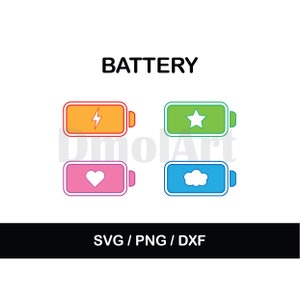 Colorful Battery Icons | Battery PNG Files | Battery SVG Files ...