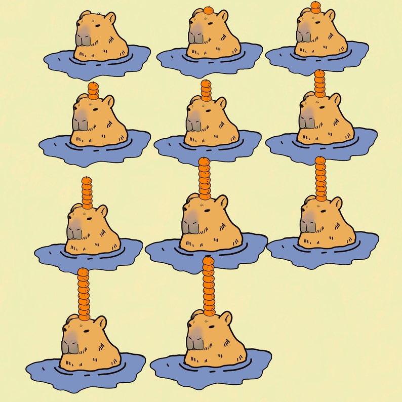 Counting Pictures: Capybara With Oranges | Capybara PNG Files ...