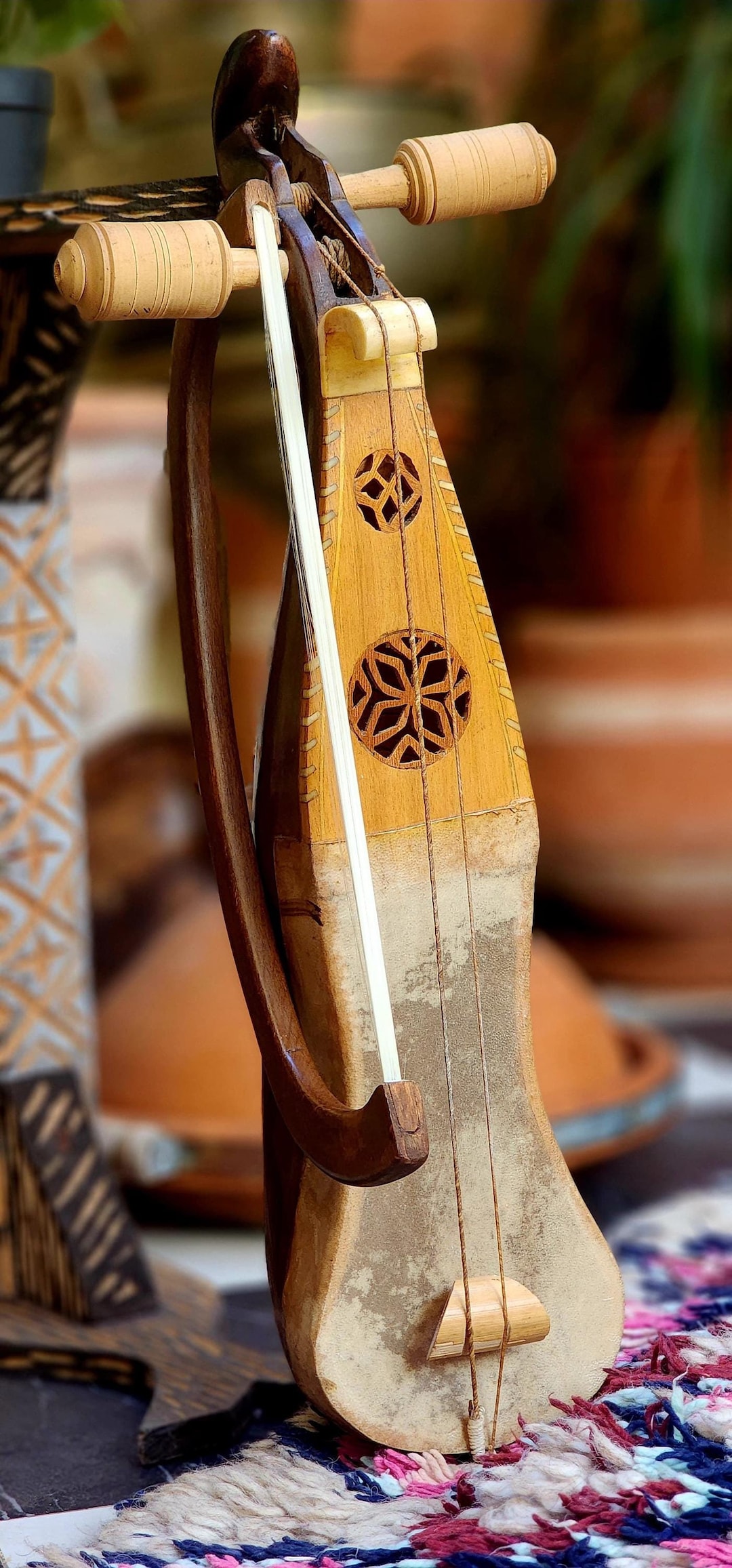 Maghrebi Rebab Traditional Bowed Lute Handcrafted North African Musical ...