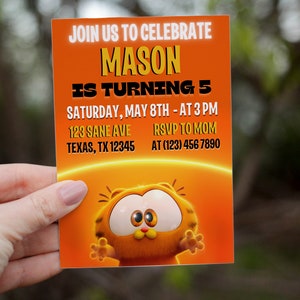 The Garfield Movie Birthday the Garfield Birthday Invitation the ...
