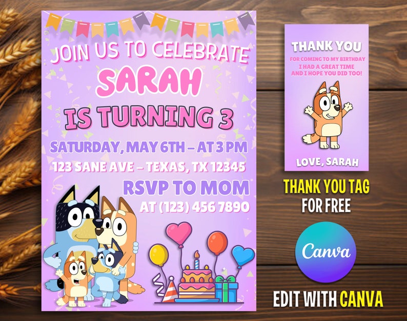 Bluey Bingo, Bingo Digital, Bluey Invitation Bingo Printable, Bluey ...