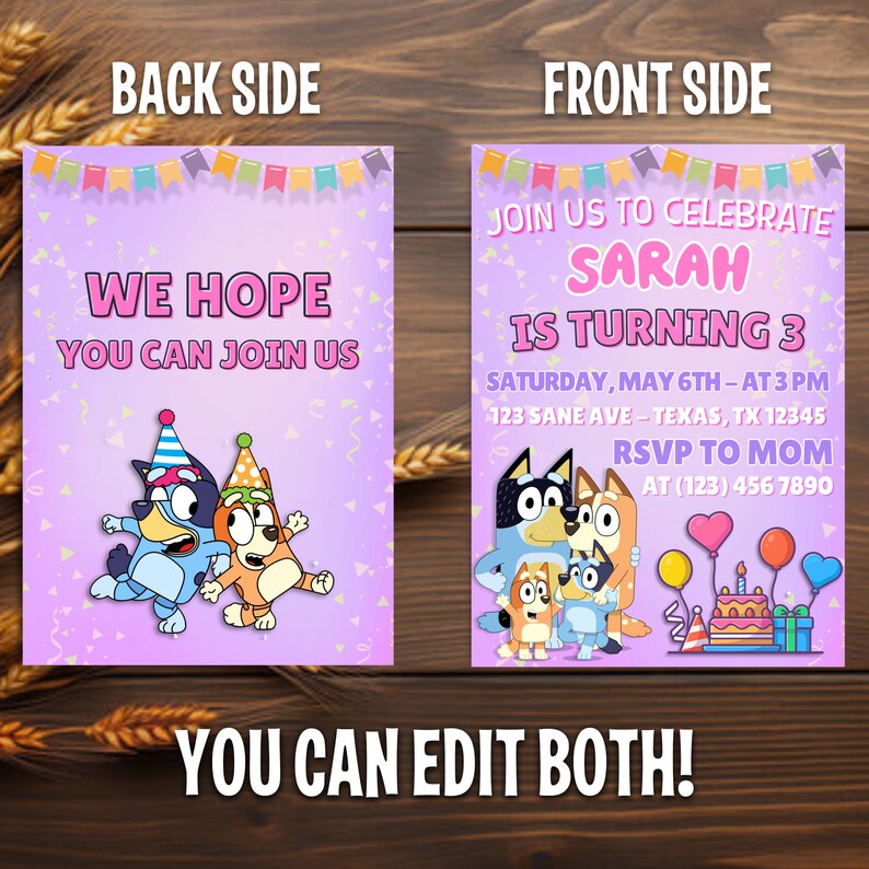 Bluey Bingo, Bingo Digital, Bluey Invitation Bingo Printable, Bluey ...