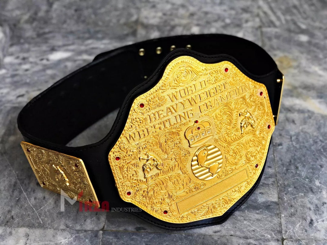 World Heavyweight Big Gold Championship Replica Belt 6mm Zinc Adult ...
