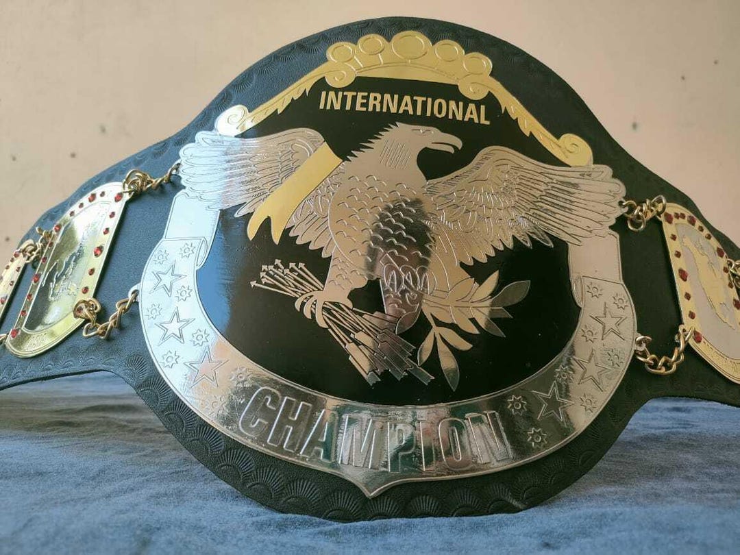 Old School International Championship Belt Wwe Replica Wwf Iwgp Nwo Wbc ...