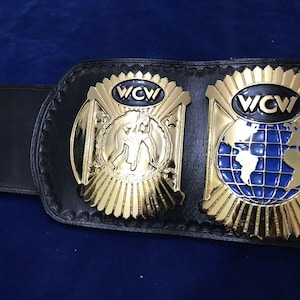 WCW WORLD HEAVYWEIGHT World Champion Wrestling Belt Duel Plated Wwe ...