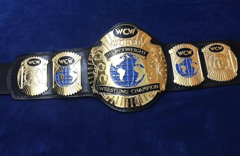 WCW WORLD HEAVYWEIGHT World Champion Wrestling Belt Duel Plated Wwe ...
