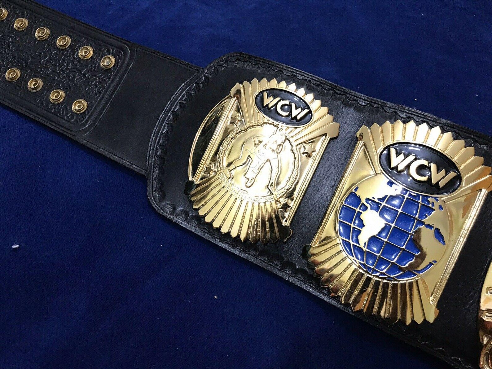 WCW WORLD HEAVYWEIGHT World Champion Wrestling Belt Duel Plated Wwe ...