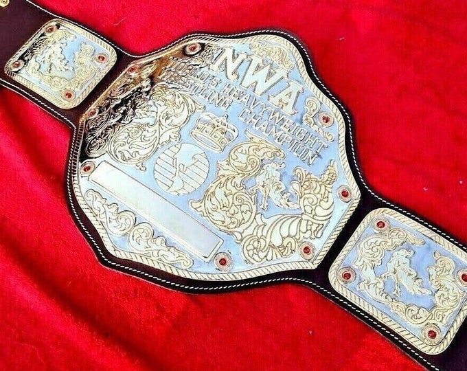 NWA Big Gold Heavyweight Championship Wrestling Belt Dual Plated Wwe Replica Wwf Iwgp Nwo Wbc ...