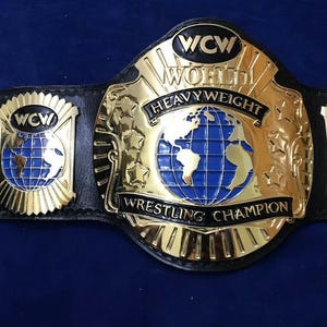 WCW WORLD HEAVYWEIGHT World Champion Wrestling Belt Duel Plated Wwe ...