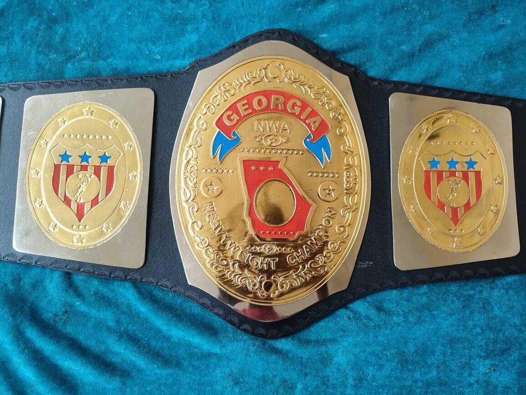 Nwa Georgia Heavyweight Wrestling Championship Belt Adult Size Wwe ...