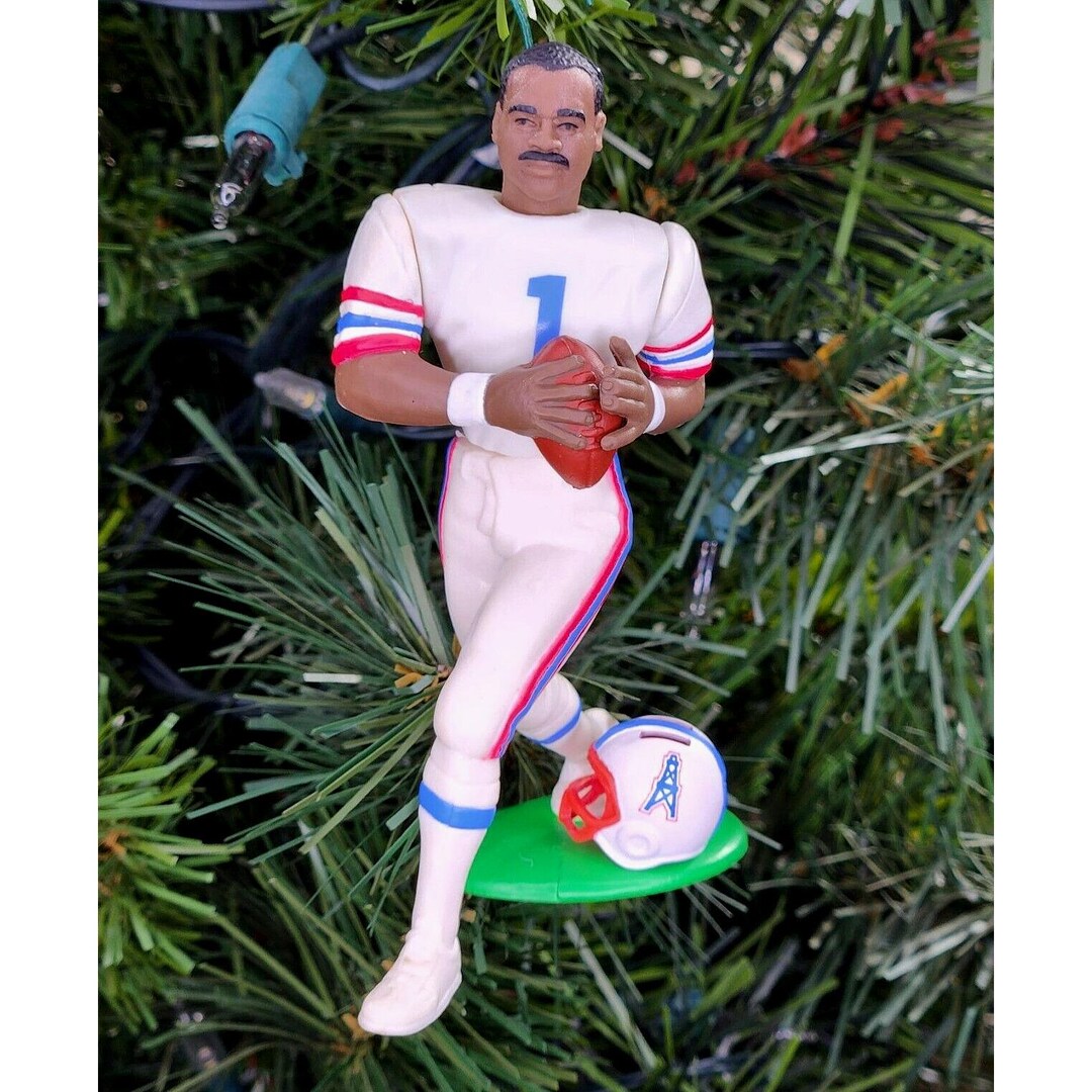 Warren Moon Houston Oilers Football NFL Xmas Ornament Holiday Tree Vtg ...