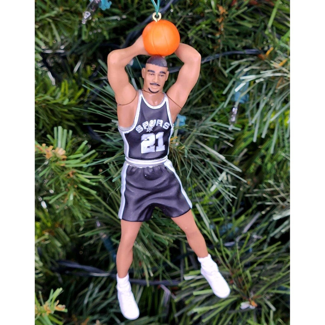 Tim Duncan San Antonio Spurs NBA Basketball Xmas Ornament Holiday Vtg ...