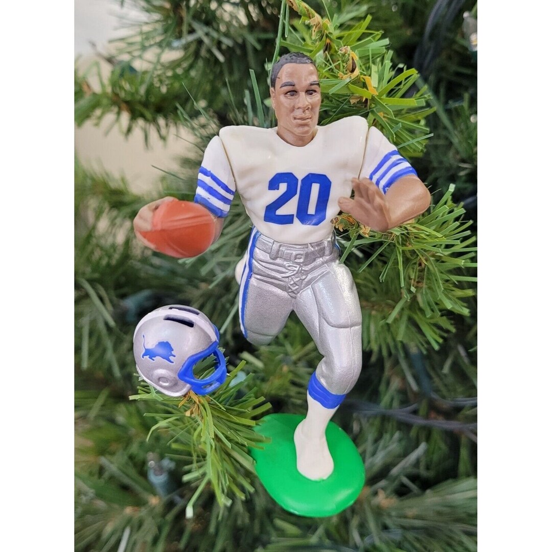 Barry Sanders Detroit Lions NFL Football Tree Xmas Ornament Holiday Vtg ...