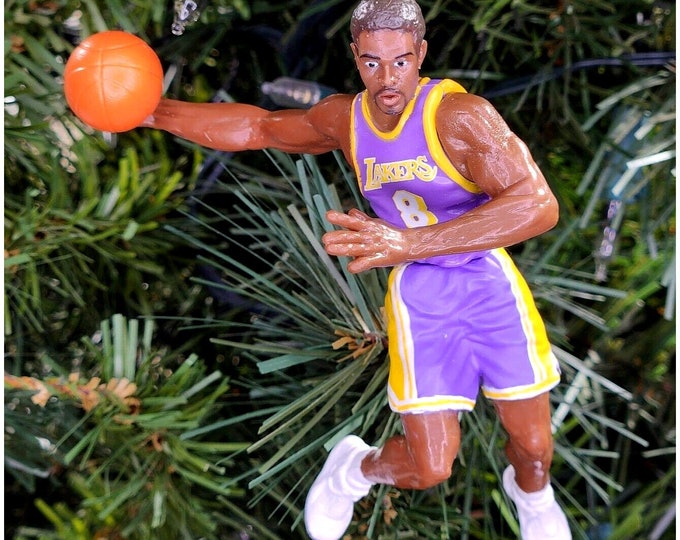 Kobe Bryant LA Lakers Los Angeles Basketball NBA Xmas Tree Ornament Vtg ...
