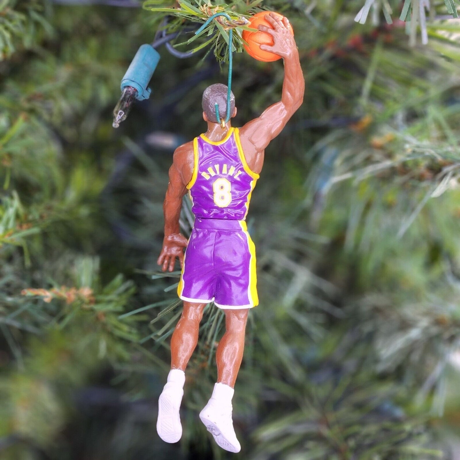 Kobe Bryant LA Lakers Los Angeles Basketball NBA Xmas Tree Ornament Vtg ...