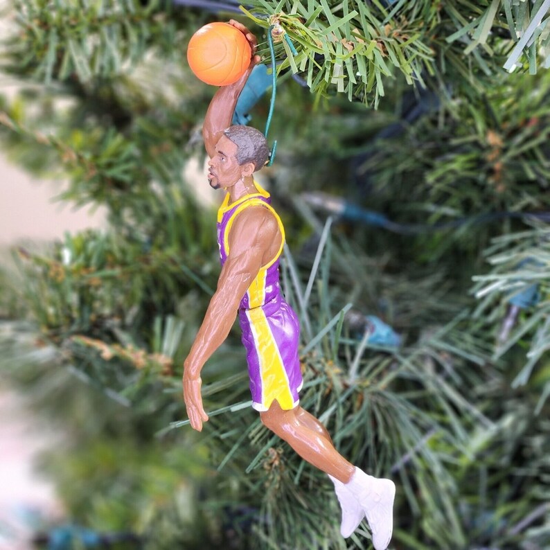Kobe Bryant LA Lakers Los Angeles Basketball NBA Xmas Tree Ornament Vtg ...