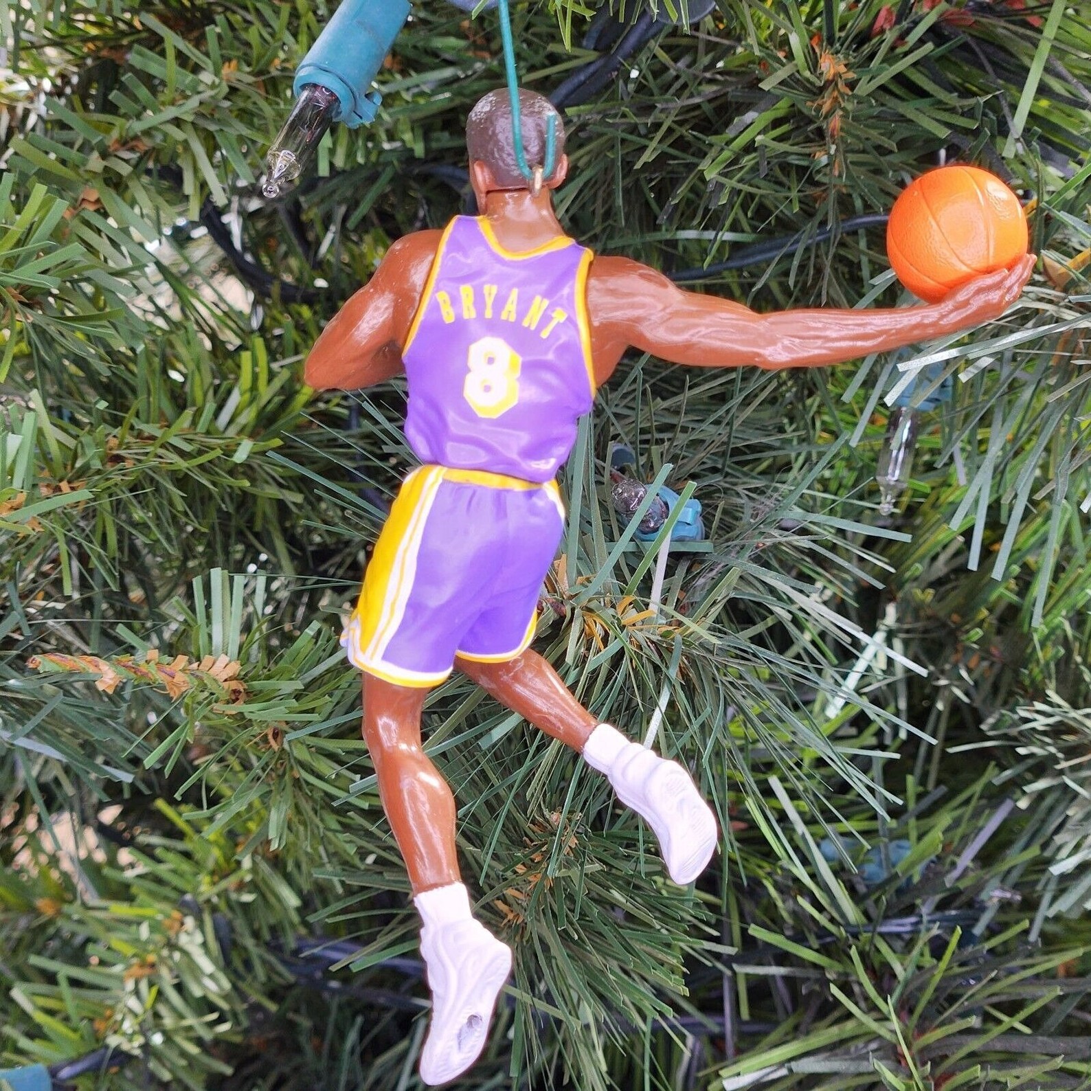 Kobe Bryant LA Lakers Los Angeles Basketball NBA Xmas Tree Ornament Vtg ...