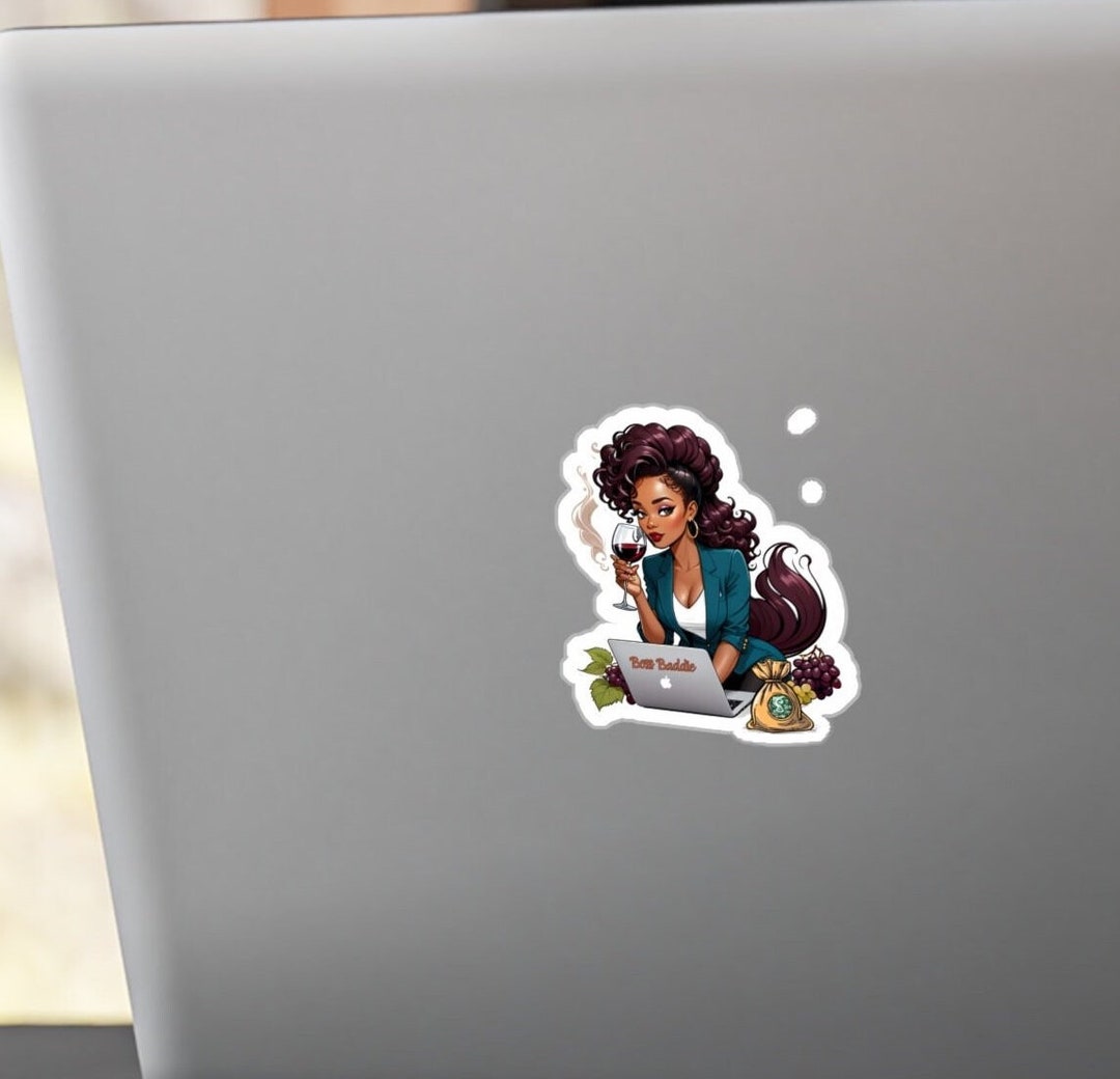 Boss Baddie Stickers Black Girl Boss Laptop Decals - Etsy
