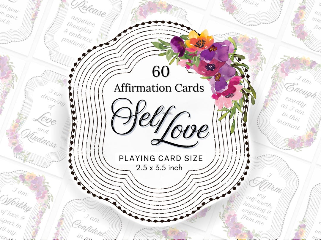 Self Love Affirmation Cards Printable Daily Affirmation Cards Self Care ...