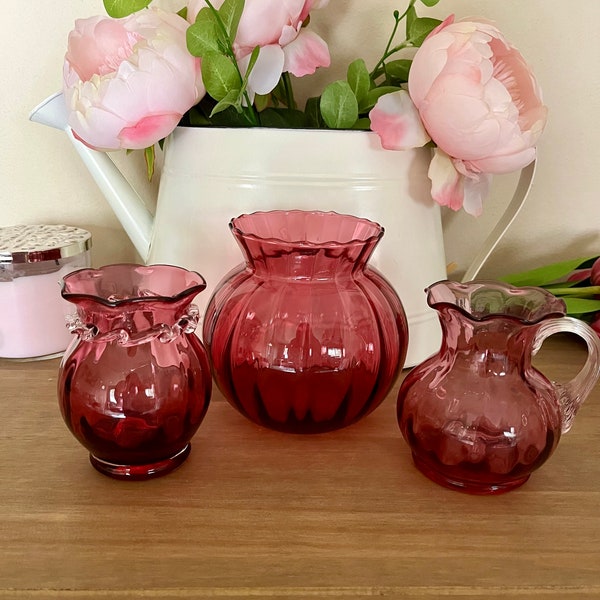 Cranberry Glass - Etsy