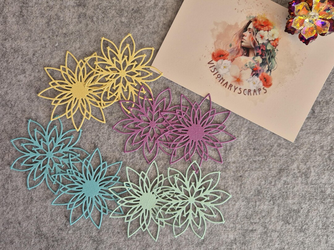 Die-cuts Set "canvas Stars" | 8 Stanzteile - 4 Farben | Canvas-optik ...