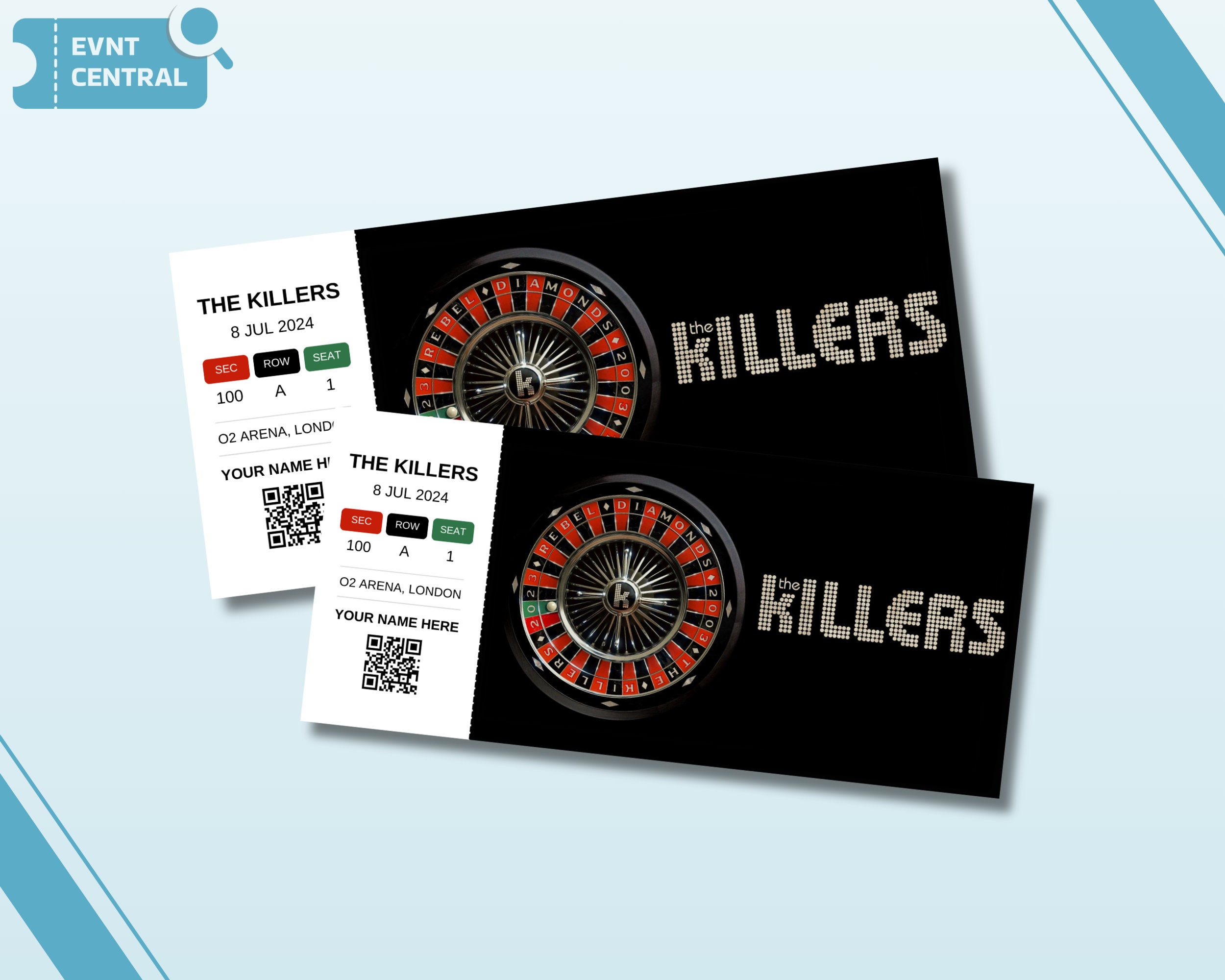 Personalised Souvenir the Killers Concert Ticket - Etsy UK