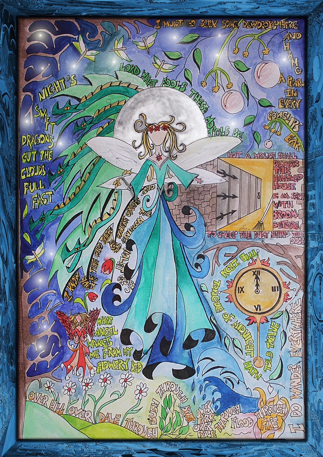 Digital Download File A4 Shakespeare Midsummer Night's Dream Collage in ...