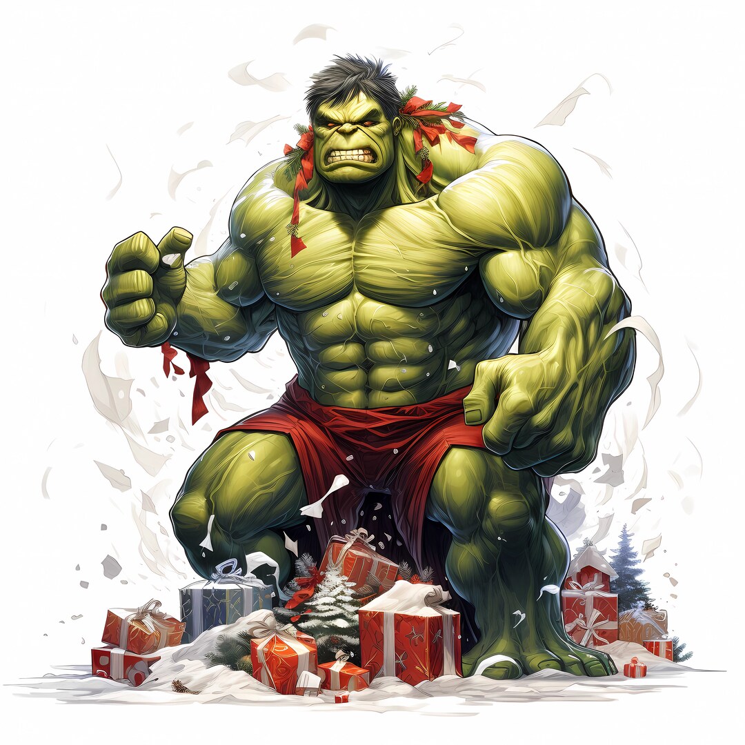 Christmas Super Hulk PNG Watercolor Christmas Hulk Christmas - Etsy