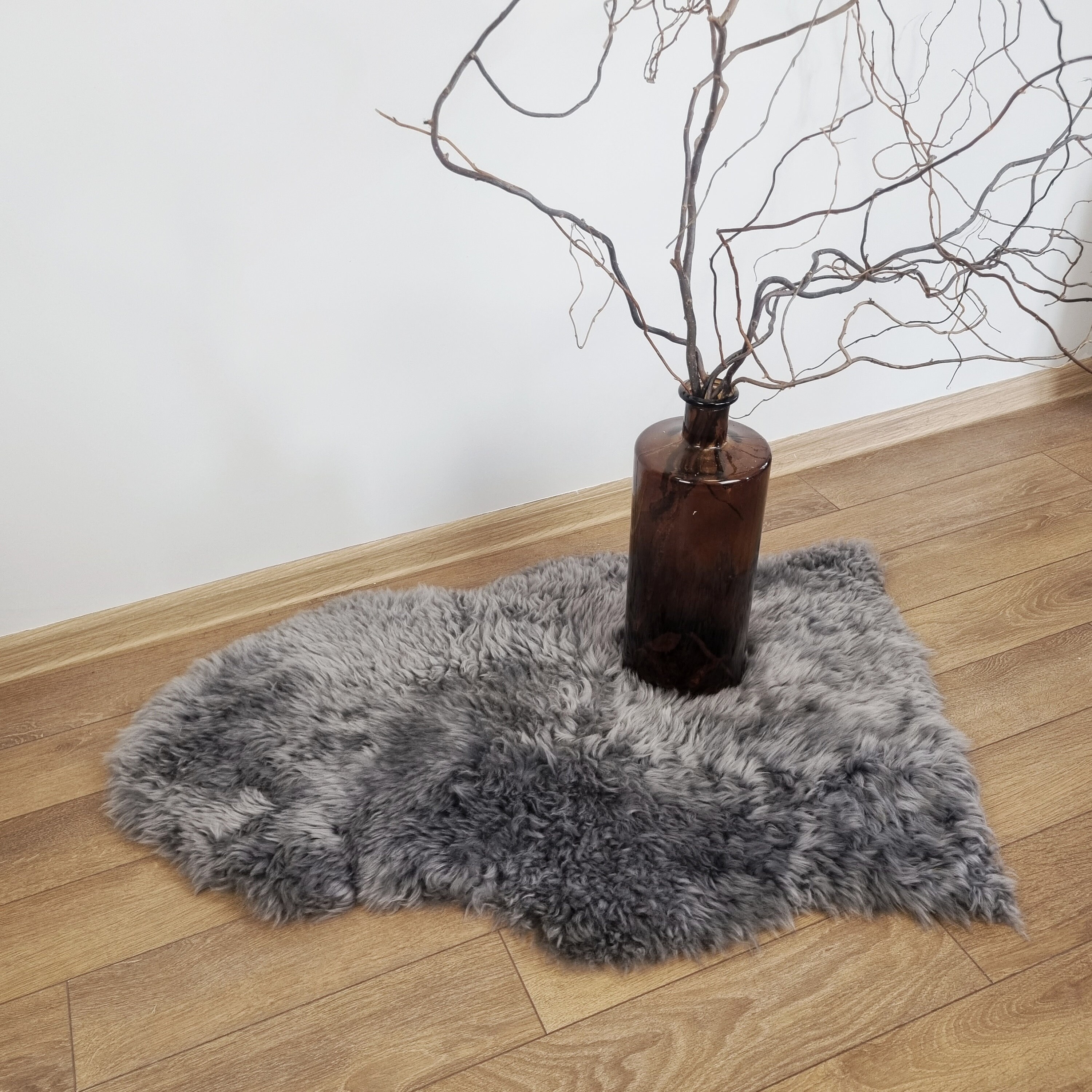 Chic Gray Sheepskin Pelt - Perfect for Rustic or Modern Interiors - Etsy