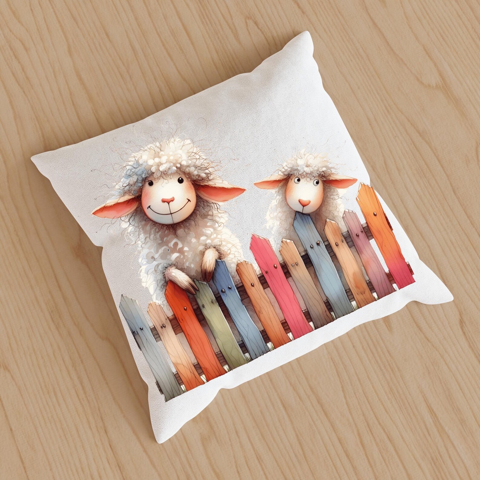 Goofy Farm Animals Behind Wooden Fence Clipart Pack, Colorful Funny ...